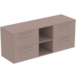 Ideal Standard M&ouml;bel-Set 160cm i.life B 4 Ausz&uuml;ge 2 mi.off.F&auml;cher Gr.Chrom Greige matt, T5844NH T5844NH