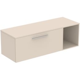 Ideal Standard M&ouml;bel-Set 140cm i.life B 1 Auszug 1 off.Fach Gr.Chrom Sandbeige matt, T5763NF T5763NF