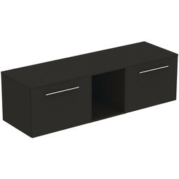 Ideal Standard M&ouml;bel-Set 160cm i.life B 2 Ausz&uuml;ge 1 mi.off.Fach Gr.Chrom Carbongrau matt, T5846NV T5846NV