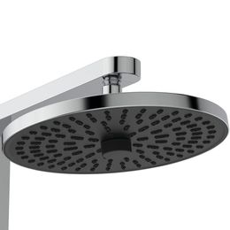 Ideal Standard Duschsystem CeraflowAlu+ mit Brausearm. 2 Ablagen, 2-fach-Handbrause und 2F-Kopfbraus BD584AA
