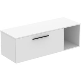 Ideal Standard M&ouml;bel-Set 140cm i.life B 1 Auszug 1 off.Fach Gr.Schwarz Wei&szlig; matt, T5762DU T5762DU