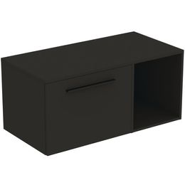 Ideal Standard M&ouml;bel-Set 100cm i.life B 1 Auszug 1 off.Fach Gr.Schwarz Carbongrau matt, T5754NV T5754NV