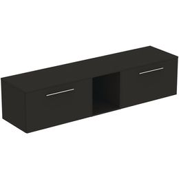 Ideal Standard M&ouml;bel-Set 200cm i.life B 2 Ausz&uuml;ge 1 mi.off.Fach Gr.Chrom Carbongrau matt, T5850NV T5850NV
