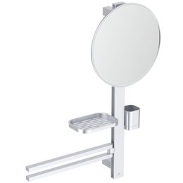 Ideal Standard Beauty Bar Accessoires-Kombi. Alu+ M700 mit Spiegel d:320mm Silver, BD588SI BD588SI