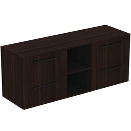 Ideal Standard M&ouml;bel-Set 160cm i.life B 4 Ausz&uuml;ge 2 mi.off.F&auml;cher Gr.Schwarz Coffee Oak, T5843NW T5843NW