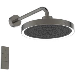 Ideal Standard Regenbrause Idealrain Solos m.Wandan. m.Licht Magnetic Grey, A7890A5 A7890A5