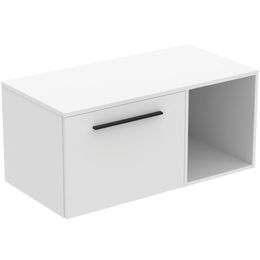 Ideal Standard M&ouml;bel-Set 100cm i.life B 1 Auszug 1 off.Fach Gr.Schwarz Wei&szlig; matt, T5754DU T5754DU