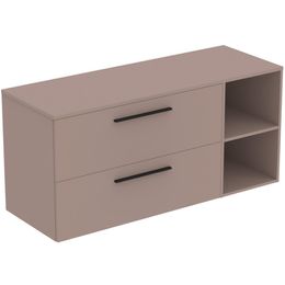 Ideal Standard M&ouml;bel-Set 140cm i.life B 2 Ausz&uuml;ge 2 off.F&auml;cher Gr.Schwarz Greige matt, T5760NH T5760NH