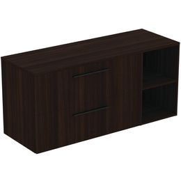 Ideal Standard M&ouml;bel-Set 140cm i.life B 2 Ausz&uuml;ge 2 off.F&auml;cher Gr.Schwarz Coffee Oak, T5760NW T5760NW