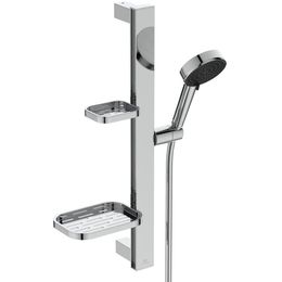 Ideal Standard Brausekombination Idealrain Alu+ mit 2-fach-Handbrause und 2 Ablagen Chrom, BD586AA BD586AA