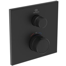 Ideal Standard Brausethermostat Unterputz Ceratherm Navigo 1 Verbraucher Eckig Silk Black, A7301XG A7301XG