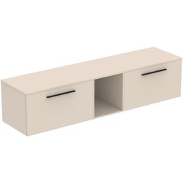 Ideal Standard M&ouml;bel-Set 200cm i.life B 2 Ausz&uuml;ge 1 mi.off.Fach Gr.Schwarz Sandbeige matt, T5849NF T5849NF