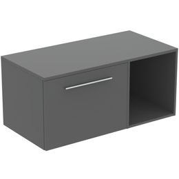 Ideal Standard M&ouml;bel-Set 100cm i.life B 1 Auszug 1 off.Fach Gr.Chrom Quarzgrau matt, T5755NG T5755NG