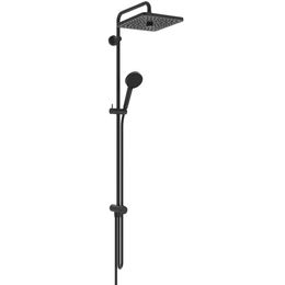 Ideal Standard Duschsystem Ceratwist T25+ ohne Armatur 2-fach-Handbrause und eckige Kopfbrause Silk BE237XG
