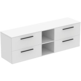 Ideal Standard M&ouml;bel-Set 200cm i.life B 4 Ausz&uuml;ge 2 mi.off.F&auml;cher Gr.Schwarz Wei&szlig; matt, T5847DU T5847DU