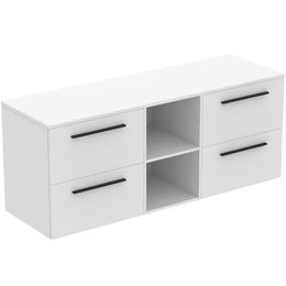 Ideal Standard M&ouml;bel-Set 160cm i.life B 4 Ausz&uuml;ge 2 mi.off.F&auml;cher Gr.Schwarz Wei&szlig; matt, T5843DU T5843DU