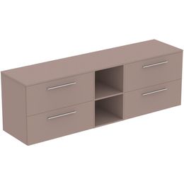 Ideal Standard M&ouml;bel-Set 200cm i.life B 4 Ausz&uuml;ge 2 mi.off.F&auml;cher Gr.Chrom Greige matt, T5848NH T5848NH