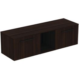 Ideal Standard M&ouml;bel-Set 160cm i.life B 2 Ausz&uuml;ge 1 mi.off.Fach Gr.Schwarz Coffee Oak, T5845NW T5845NW