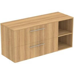 Ideal Standard M&ouml;bel-Set 140cm i.life B 2 Ausz&uuml;ge 2 off.F&auml;cher Gr.Chrom Eiche Natur, T5761NX T5761NX