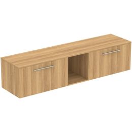 Ideal Standard M&ouml;bel-Set 200cm i.life B 2 Ausz&uuml;ge 1 mi.off.Fach Gr.Chrom Eiche Natur, T5850NX T5850NX