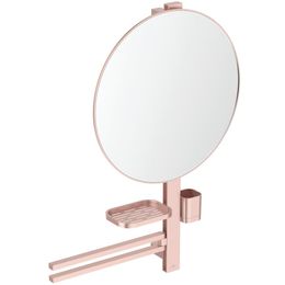 Ideal Standard Beauty Bar Accessoires-Kombi. Alu+ L800 mit Spiegel d:500mm Rose, BD587RO BD587RO