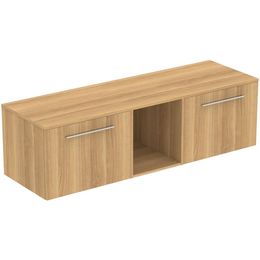 Ideal Standard M&ouml;bel-Set 160cm i.life B 2 Ausz&uuml;ge 1 mi.off.Fach Gr.Chrom Eiche Natur, T5846NX T5846NX