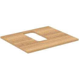 Ideal Standard Waschtischplatte i.life B mittigerAusschnitt f.1 Wand-WT 602x507x18mm Eiche Natur, T5 T5413NX