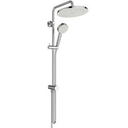 Ideal Standard Duschsystem Eco Ceratwist T25 ohne Arm. 2-fach-Handbrause und runde Kopfbrause Chrom, BE231AA