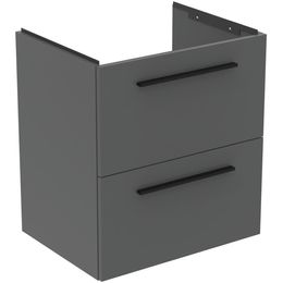 Ideal Standard Waschtisch-Unterschrank i.life A 2 Ausz&uuml;ge 580x440x630mm Quarzgrau matt, T6850NG T6850NG