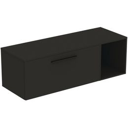 Ideal Standard M&ouml;bel-Set 140cm i.life B 1 Auszug 1 off.Fach Gr.Schwarz Carbongrau matt, T5762NV T5762NV