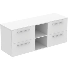 Ideal Standard M&ouml;bel-Set 160cm i.life B 4 Ausz&uuml;ge 2 mi.off.F&auml;cher Gr.Chrom Wei&szlig; matt, T5844DU T5844DU