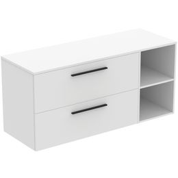 Ideal Standard M&ouml;bel-Set 140cm i.life B 2 Ausz&uuml;ge 2 off.F&auml;cher Gr.Schwarz Wei&szlig; matt, T5760DU T5760DU
