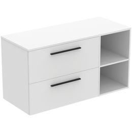 Ideal Standard M&ouml;bel-Set 120cm i.life B 2 Ausz&uuml;ge 2 off.F&auml;cher Gr.Schwarz Wei&szlig; matt, T5756DU T5756DU