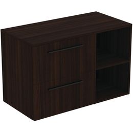 Ideal Standard M&ouml;bel-Set 100cm i.life B 2 Ausz&uuml;ge 2 off.F&auml;cher Gr.Schwarz Coffee Oak, T5752NW T5752NW