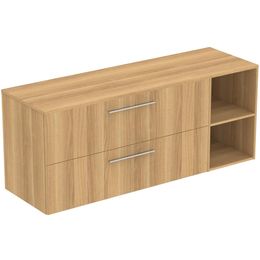 Ideal Standard M&ouml;bel-Set 160cm i.life B 2 Ausz&uuml;ge 2 off.F&auml;cher Gr.Chrom Eiche Natur, T5765NX T5765NX