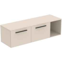 Ideal Standard M&ouml;bel-Set 160cm i.life B 2 Ausz&uuml;ge 1 off.Fach Gr.Schwarz Sandbeige matt, T5841NF T5841NF