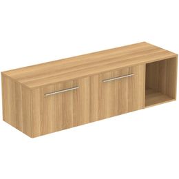Ideal Standard M&ouml;bel-Set 160cm i.life B 2 Ausz&uuml;ge 1 off.Fach Gr.Chrom Eiche Natur, T5842NX T5842NX