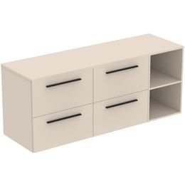 Ideal Standard M&ouml;bel-Set 160cm i.life B 4 Ausz&uuml;ge 2 off.F&auml;cher Gr.Schwarz Sandbeige matt, T5839NF T5839NF