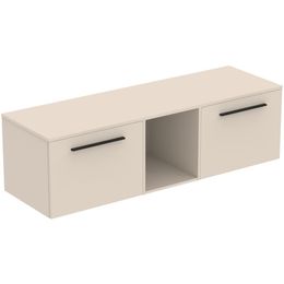 Ideal Standard M&ouml;bel-Set 160cm i.life B 2 Ausz&uuml;ge 1 mi.off.Fach Gr.Schwarz Sandbeige matt, T5845NF T5845NF