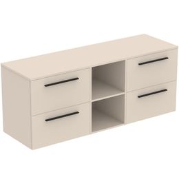 Ideal Standard M&ouml;bel-Set 160cm i.life B 4 Ausz&uuml;ge 2 mi.off.F&auml;cher Gr.Schwarz SandbeigeMatt, T5843NF T5843NF