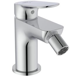 Ideal Standard Bidetarmatur Ceralife O Ausladung 95mm mit Push-Open Ventil BlueStart Chrom, BE021AA BE021AA