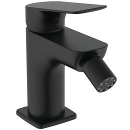 Ideal Standard Bidetarmatur Ceralife C Ausladung 95mm mit Push-Open Ventil BlueStart Silk Black, BE0 BE059XG
