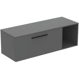Ideal Standard M&ouml;bel-Set 140cm i.life B 1 Auszug 1 off.Fach Gr.Schwarz Quarzgrau matt, T5762NG T5762NG