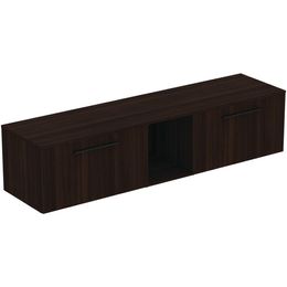 Ideal Standard M&ouml;bel-Set 200cm i.life B 2 Ausz&uuml;ge 1 mi.off.Fach Gr.Schwarz Coffee Oak, T5849NW T5849NW
