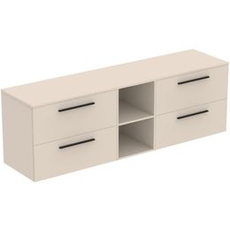 Ideal Standard M&ouml;bel-Set 200cm i.life B 4 Ausz&uuml;ge 2 mi.off.F&auml;cher Gr.Schwarz SandbeigeMatt, T5847NF T5847NF