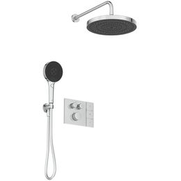 Ideal Standard Armaturen-Paket 01 Ceratherm Navigo Brausethermostat, Regenbrause, HB Chrom, A7892AA A7892AA