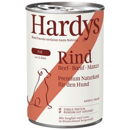 Hardys PUR Rind Hunde-Nassfutter getreidefrei 6x400g
