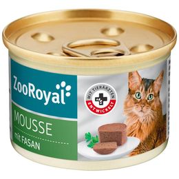 ZooRoyal Mousse mit Fasan Katzen-Nassfutter ohne Getreide 12x85g