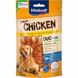 Vitakraft CHICKEN Duo H&uuml;hnchen & Fisch MSC Hundesnacks ohne Zuckerzusatz 80g