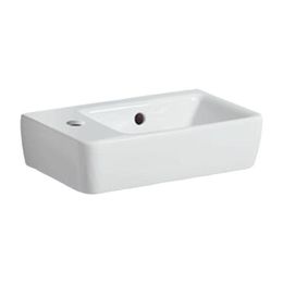 Geberit Waschtisch Renova Compact 276240000 weiss, 40 x 25 cm, mit Hahnloch links